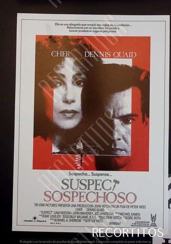 Suspect - Cher, Dennis Quaid, Liam Neeson, Peter Yates - Guide Colum ...