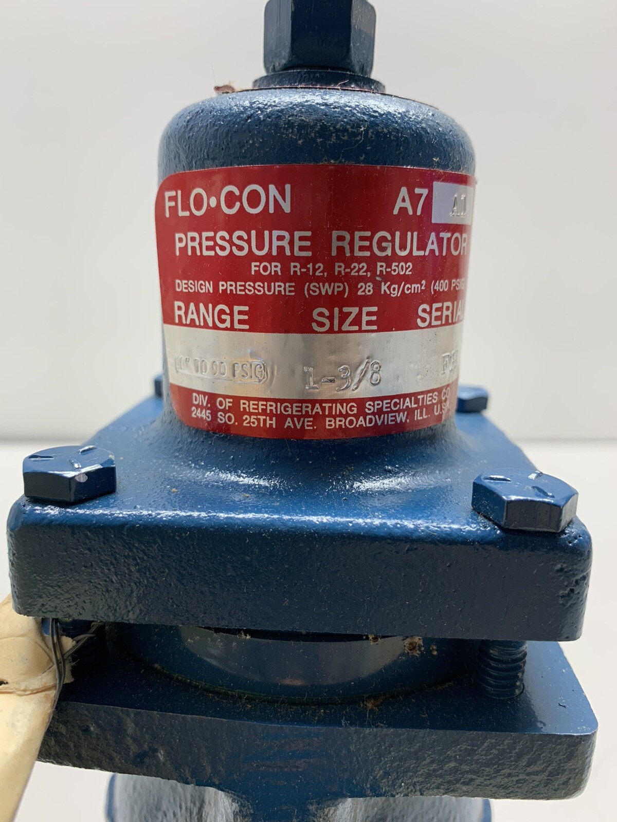 Flo-Con Pressure Regulator Valve A7 A1 1 3/8” Connect New NOS | eBay