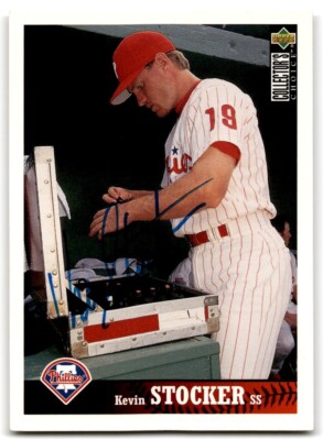 1997 Collector's Choice Signed Kevin Stocker Philadelphia Phillies #418 ...
