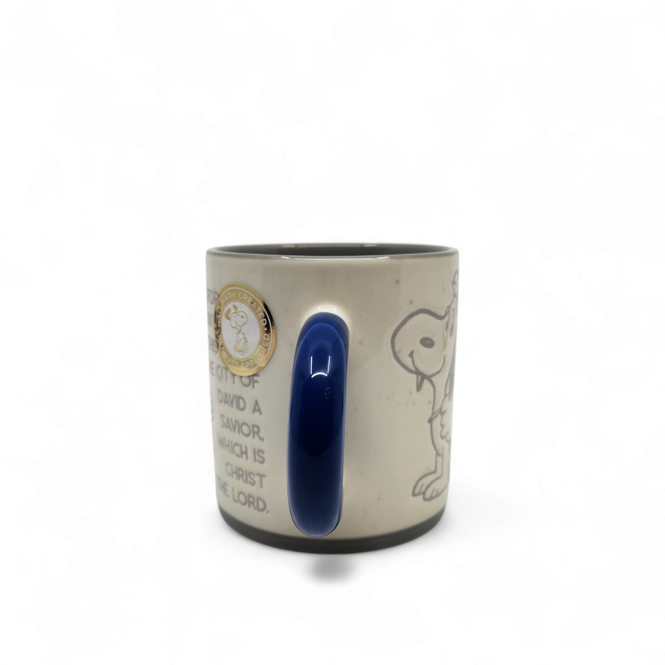 Peanuts® Linus Shepherd and Snoopy Lamb Nativity Speech Speckled Mug 16 ...