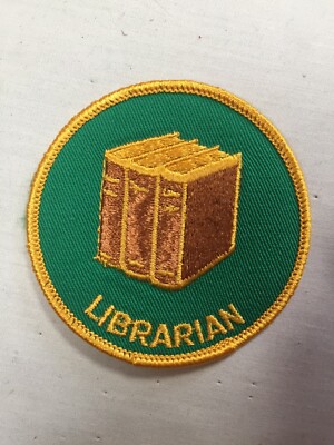 1970's Librarian lt brown plastic back Youth BSA Position Patch | eBay