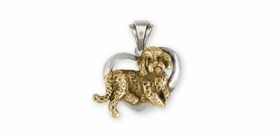 Labradoodle Pendant Jewelry Silver And Gold Handmade Dog Pendant LDD6 ...