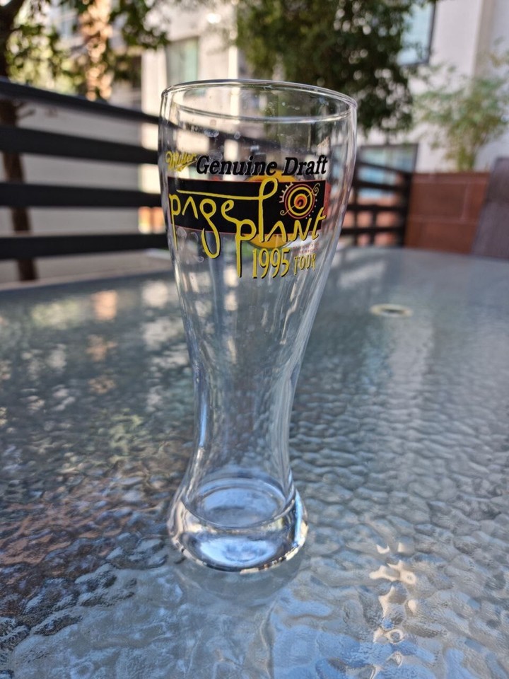 Vintage Hard Rock Cafe Led Zeppelin Beer Glass Jimmy Page Robert Plant ...