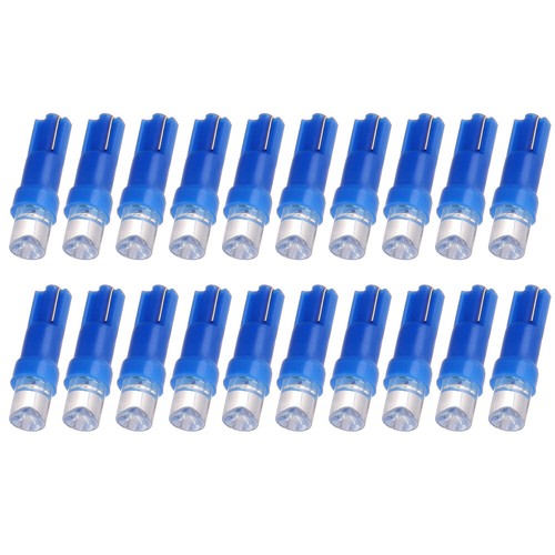 20pcs Blue T5 57 37 73 LED Bulb Instrument Cluster Panel Gauge Dash ...