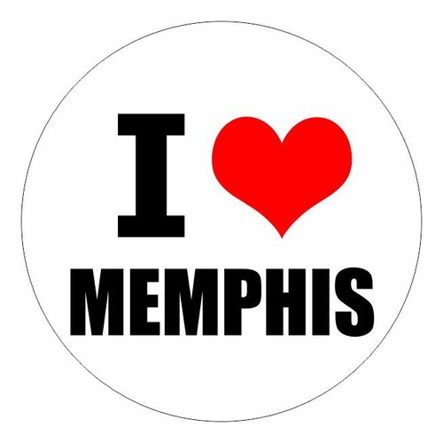 I love Memphis Tennessee in 2 Größen erhältlich Aufkleber mehrfarbig ...