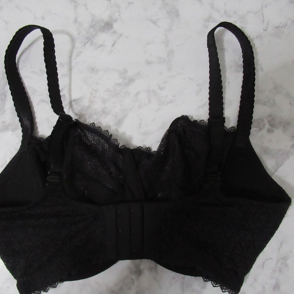 New Bare Necessities Bra 32G Black Push Up Without Padding Underwire ...