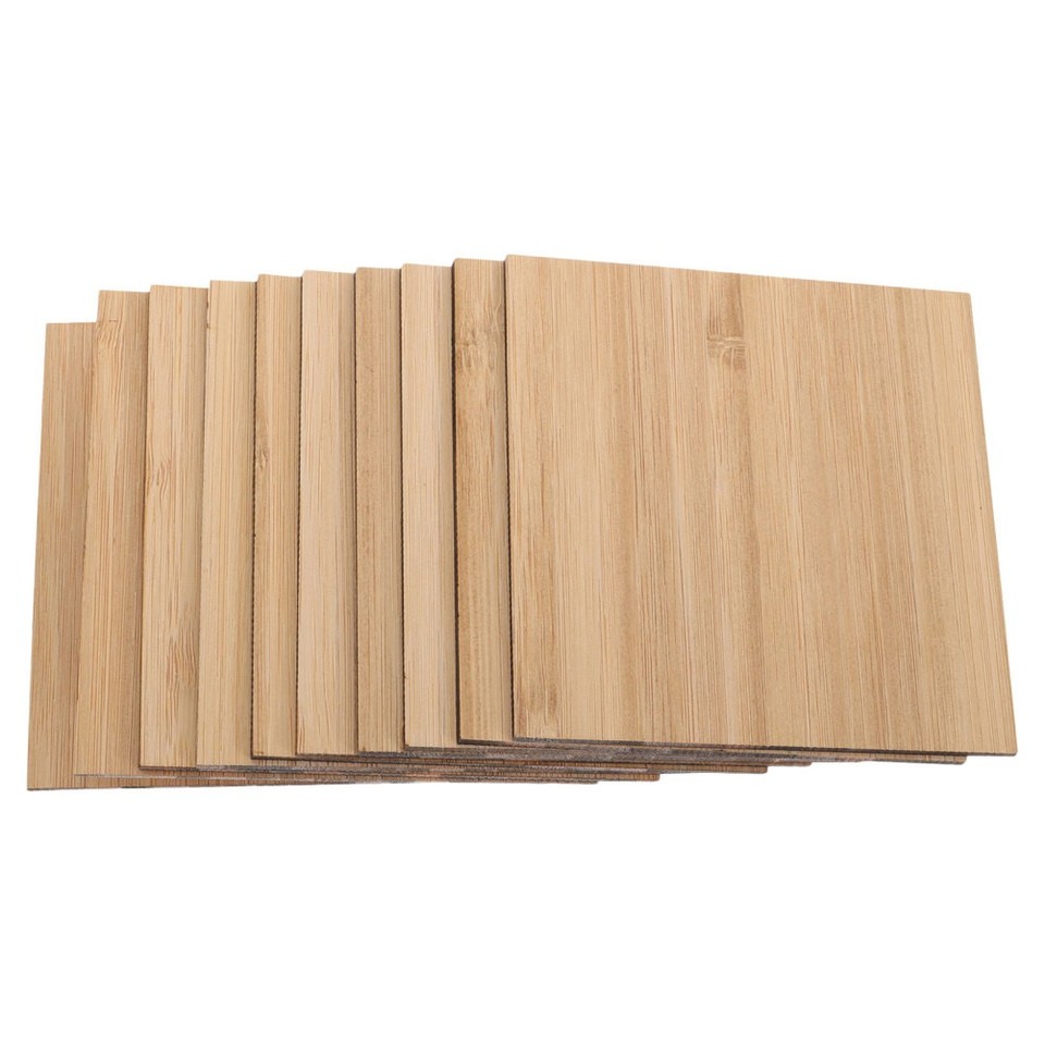 10PCS Square Bamboo Craft Pieces: Bamboo Slices 4x4in - Unfinished Wood ...