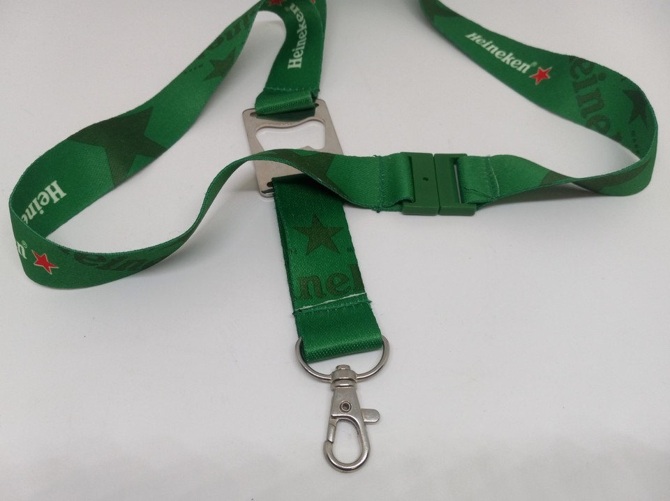 Green Heineken Beer 22" Lanyard with Bottle Opener & Clip for ID Holder ...