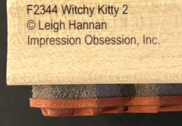 Impression Obsession Halloween Witchy Kitty 2 Rubber Stamp | eBay