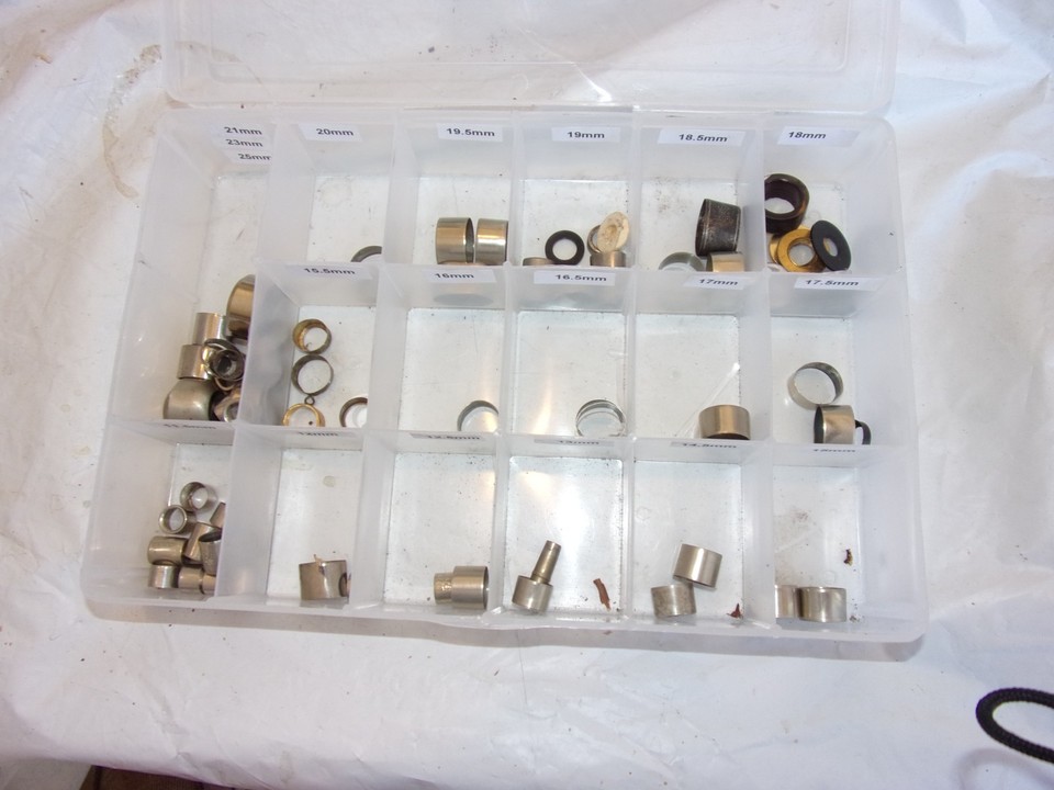 Lot of various pipe shank repair bands- different shapes, Estate ...