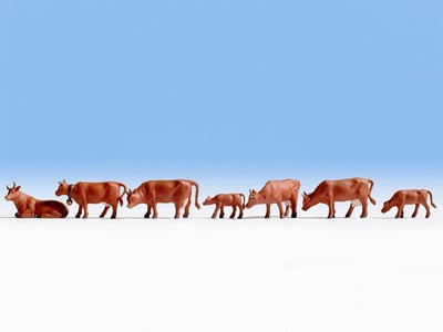 OO Scale Cows - Brown (7) by Noch OO/HO gauge Noch 15720 | eBay UK