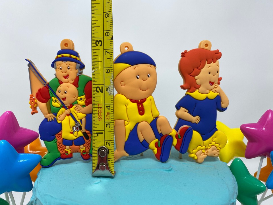 Caillou Birthday Cake Topper Set BRAND NEW with Grandpa, Rosie, and ...
