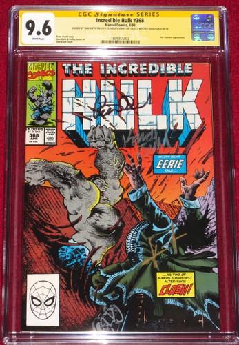 CGC SS Incredible HULK # 368 signed by Peter David, Kelley Jones, & Sam ...