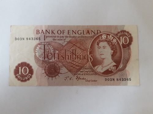 Bank Of England Old 10 TEN SHILLING Note JS Fforde, EF | eBay UK