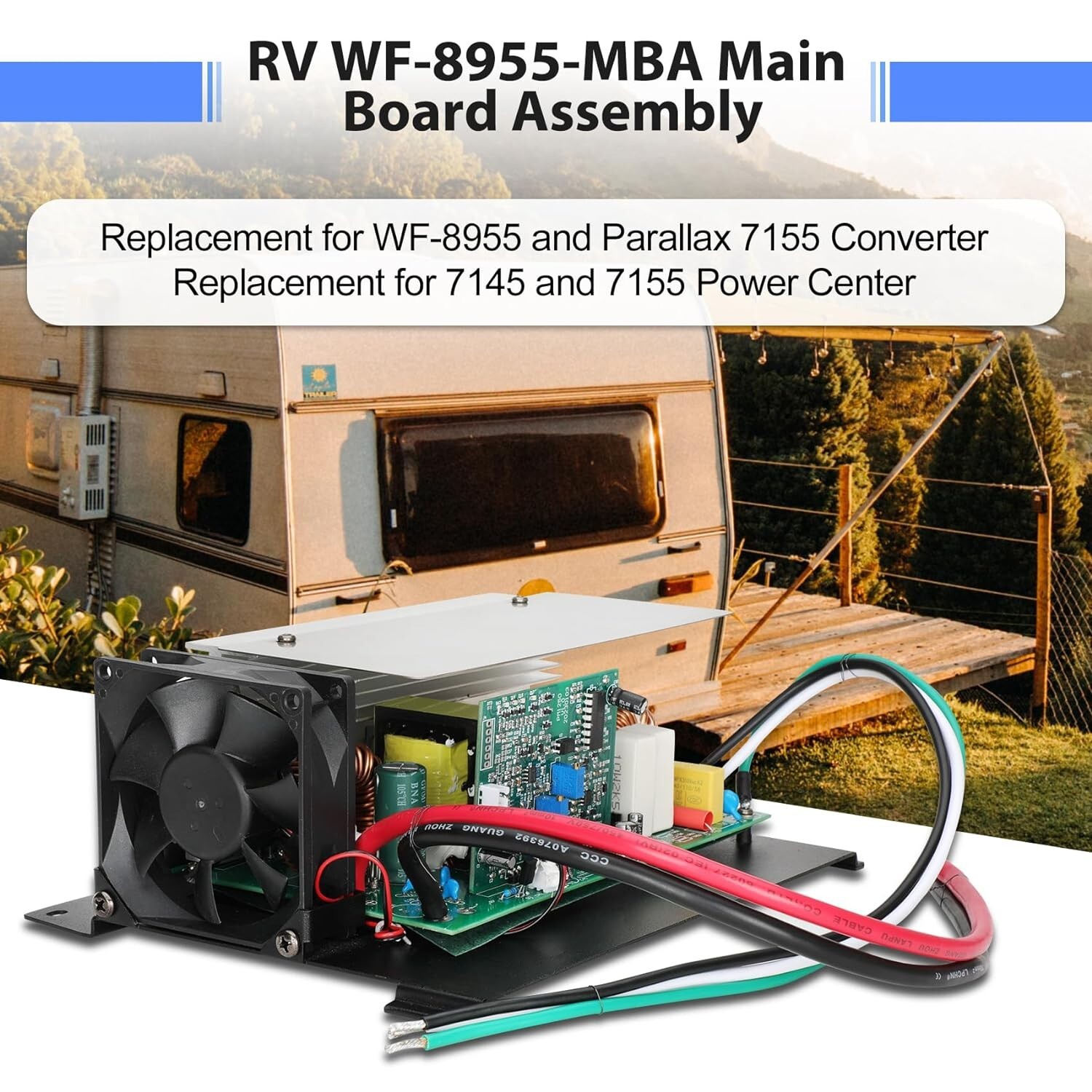 RV WF-8955-AD-MBA 55 Amp Converter 12VDC Main Board Assembly ...