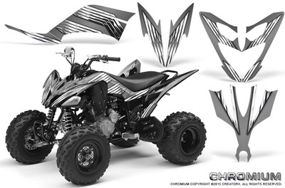 YAMAHA RAPTOR 250 GRAPHICS KIT CREATORX DECALS STICKERS CHROMIUM S | eBay