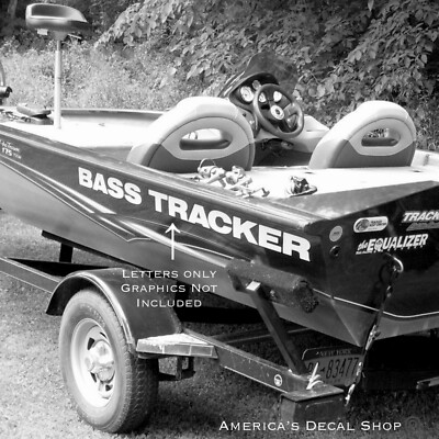Bass Tracker Boat Yacht Replacement Decals 2PC Set Vinyl New 70” OEM | eBay