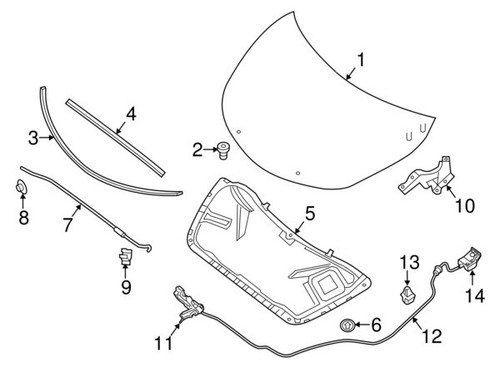 65771-3TA0A Nissan Rod-hood support 657713TA0A, New Genuine OEM Part | eBay