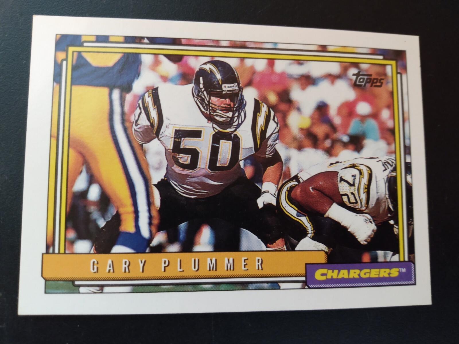 Gary Plummer San Diego Chargers Linebacker - Topps NFL 1992 Card #141 ...