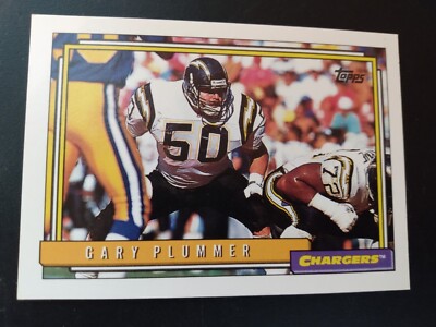 Gary Plummer San Diego Chargers Linebacker - Topps NFL 1992 Card #141 ...