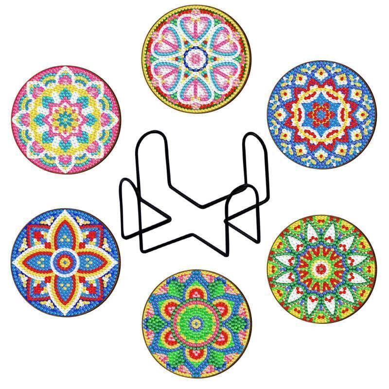 Cup Mug Coasters Drinks Tea With Holder Colorful Home Dining Table ...