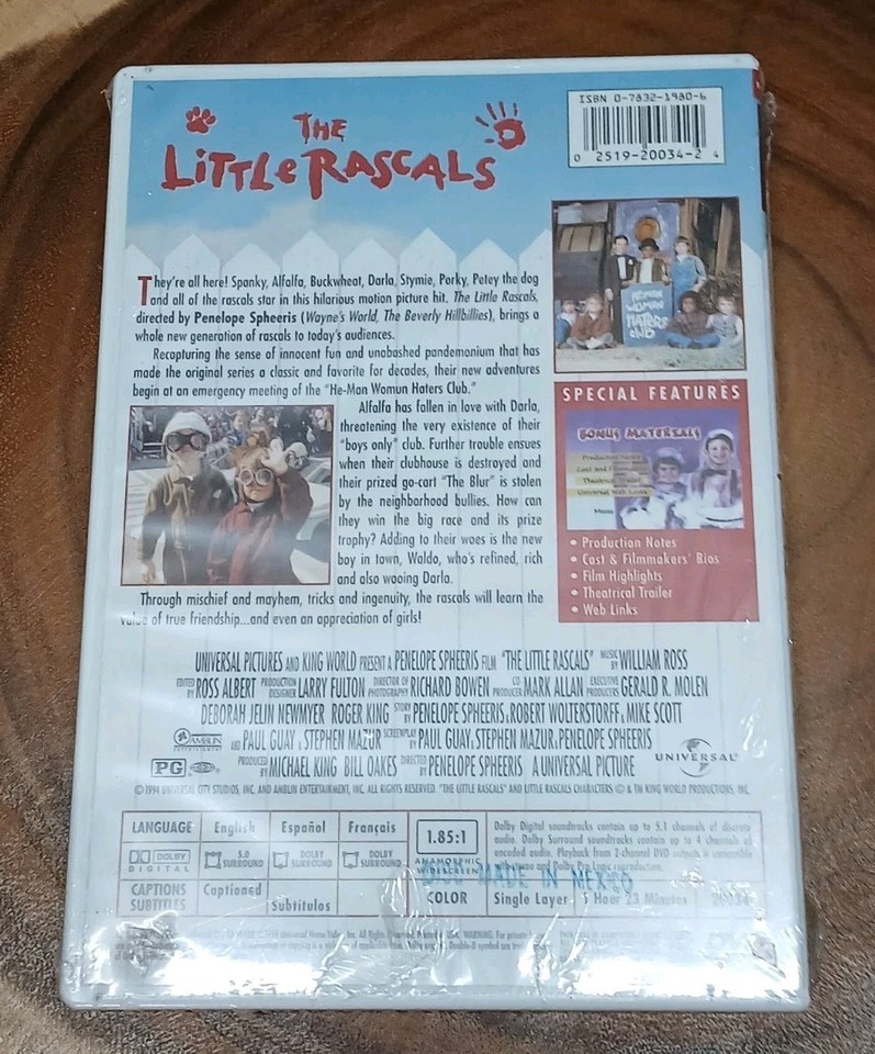 The Little Rascals DVD Movie PG Family Friendly New & Sealed ...