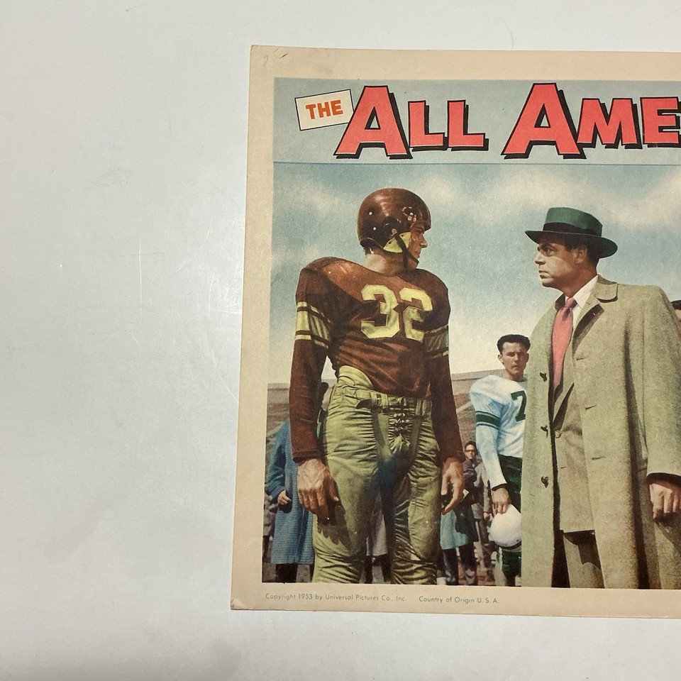 1953 The All American Original 11x14” Lobby Card Tony Curtis Lori ...