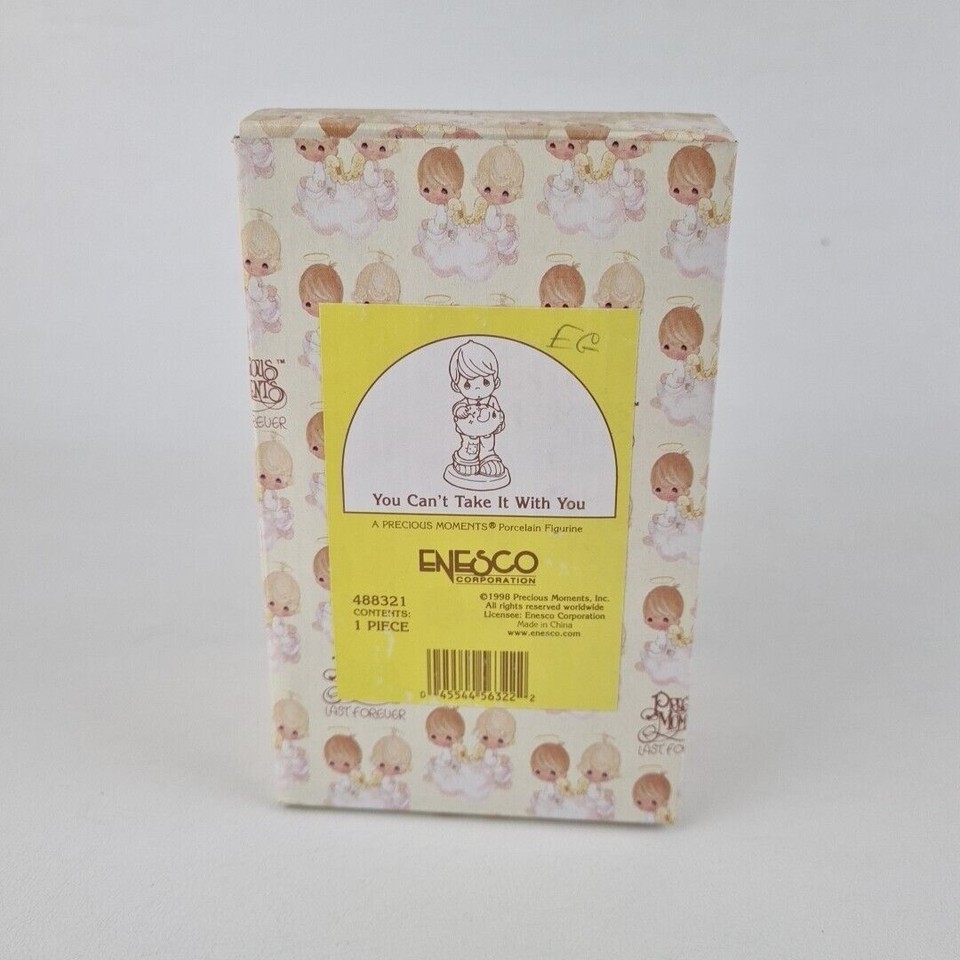 🚨 Precious Moments 488321 "YOU CAN'T TAKE IT WITH YOU" Boy Porcelain Figurine 45544563222| eBay