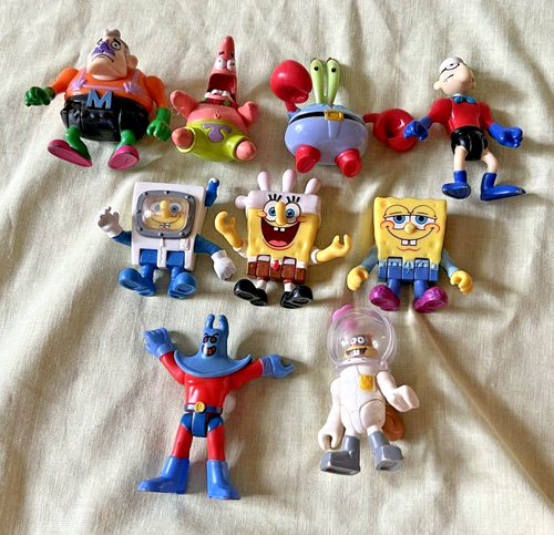 Lot of 9 SpongeBob SquarePants PVC Action Figures 2-3" Man Ray Mermaid ...