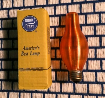 new 75w AMBER H19 chimney LIGHT BULB spun glowescent 75H19 Duro-Lite ...