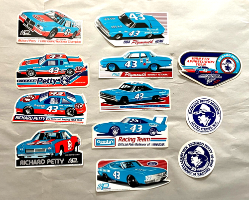 12 Vintage Richard Petty Racecar Nascar Racing Special Sticker Lot | eBay
