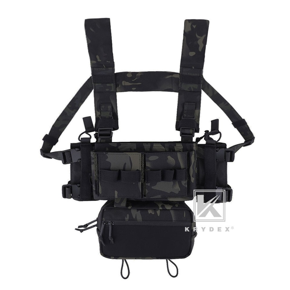 KRYDEX MK3 Micro Fight Chassis Chest Rig Modular Tactical Carrier with ...