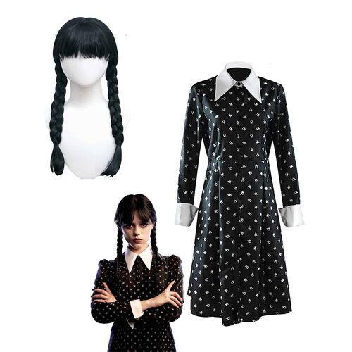 MERCOLEDI' ADDAMS VESTITO C/PARRUCCA M 12ANNI | eBay