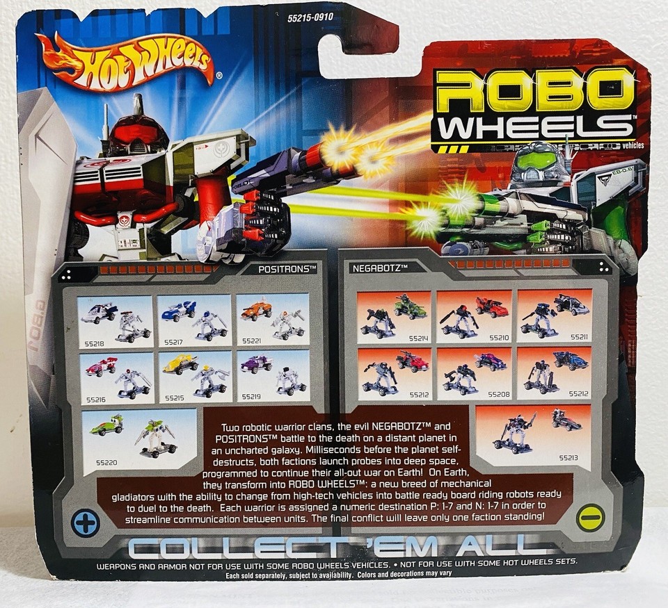 Vintage Robo Wheels Transform Mattel Hot Wheels Transform P2 Gatling ...