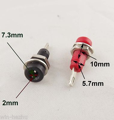 2x 2mm Amplifier Terminal Binding Post Banana Jack Socket Panel Mount ...