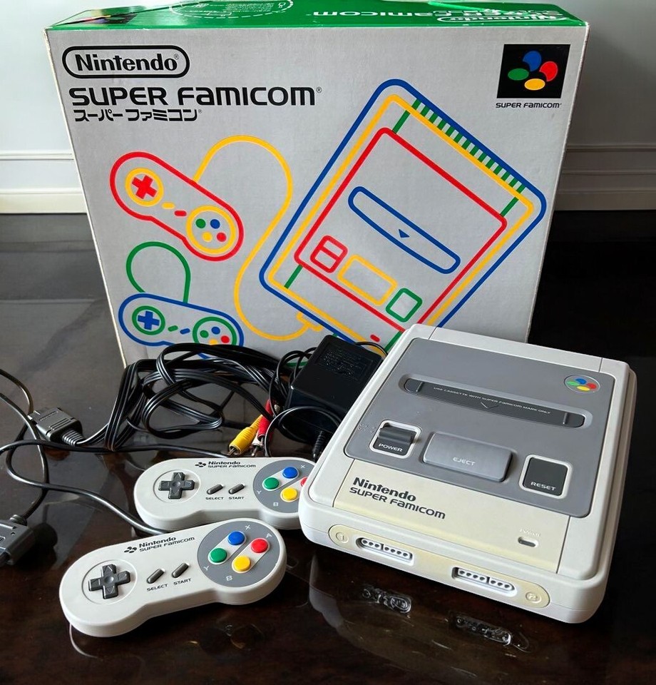 Nintendo Super Famicom Game Console SHVC-001 SET Famicon Tested Working ...