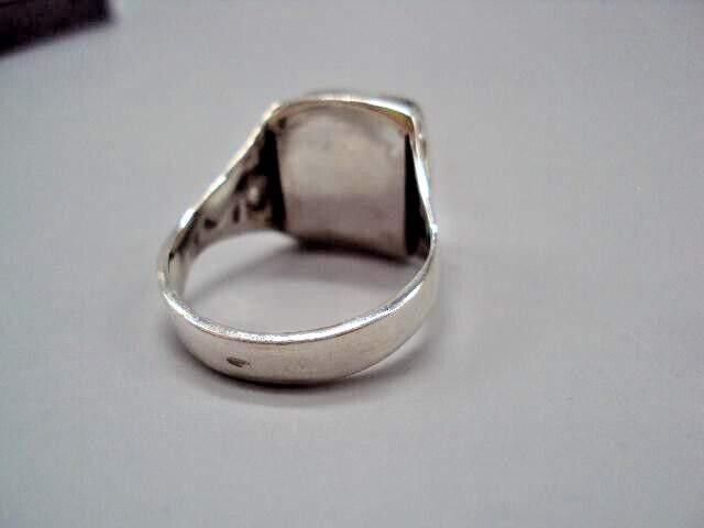 Men's Square HANDE MADE Sterling Silver 925 Signet Ring Ukraine BIG ...