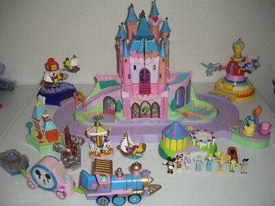 Vintage Disney Polly Pocket Magic Kingdom Castle Playset w Train ...
