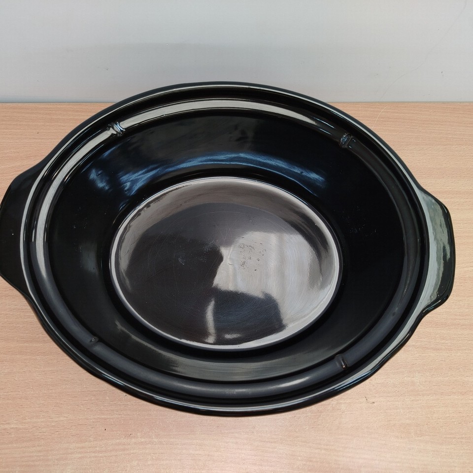 Ambiano 5.5 Litre Red Digital Slow Cooker Oval Ceramic Pot MISSING FOOT ...