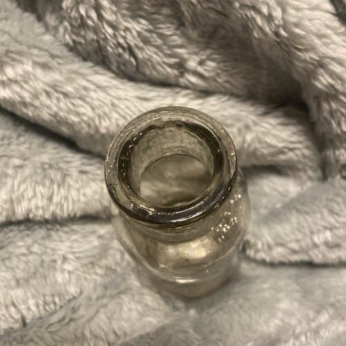 Vintage Clear Glass Bottle Vial 3 1/4 Inches. 1” opening #5 on bottom ...