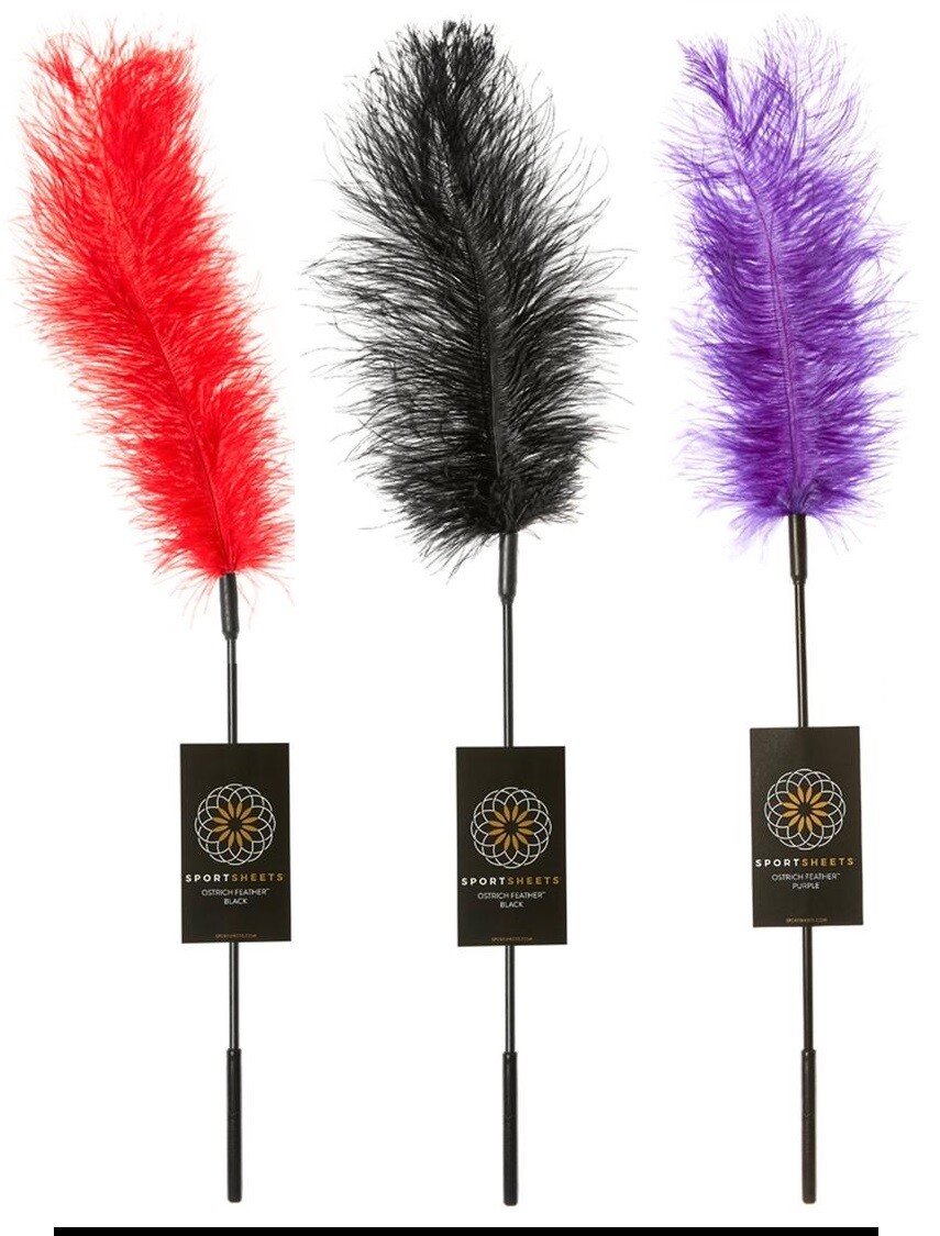 Sportsheets LARGE Ostrich Feather Tickler Body Tickler Sex Toys for ...