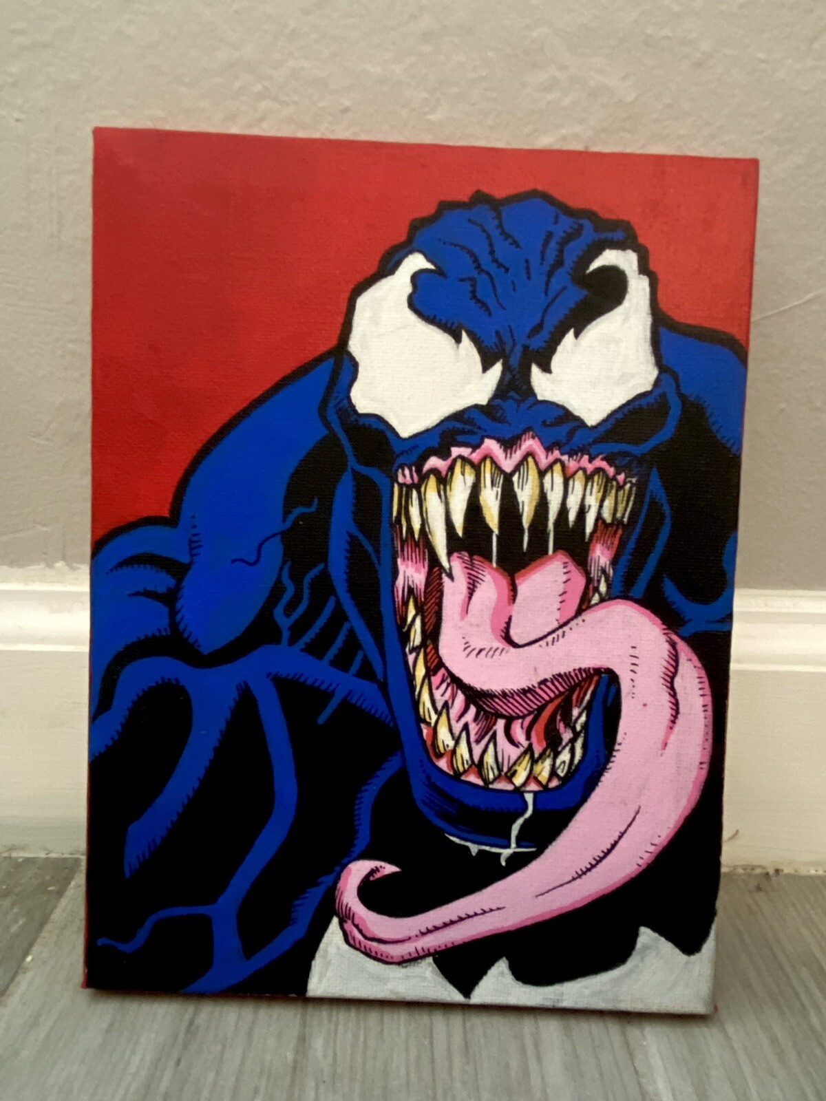 Original 8" x 6" Acrylic Painting of Venom on Canvas | eBay