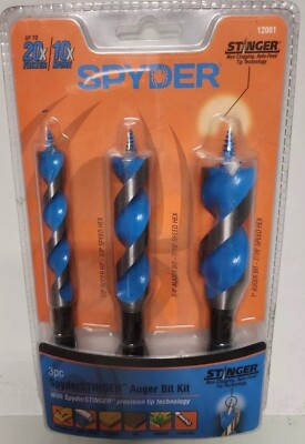 Spyder Stinger 3-Piece Auger Bit Kit 12001 RK18 T11 | eBay