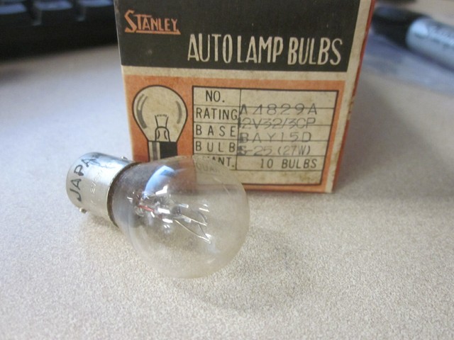 NOS Stanley 2 Contacts S25 (27W) 12V32/3CP Headlight Bulb A4829A for ...