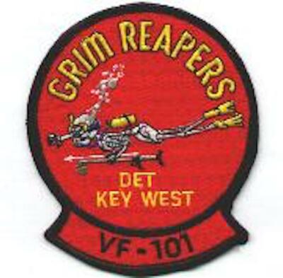 4" NAVY VF-101 F-14 KEY WEST DET TOMCATS GRIM REAPERS EMBROIDERED ...