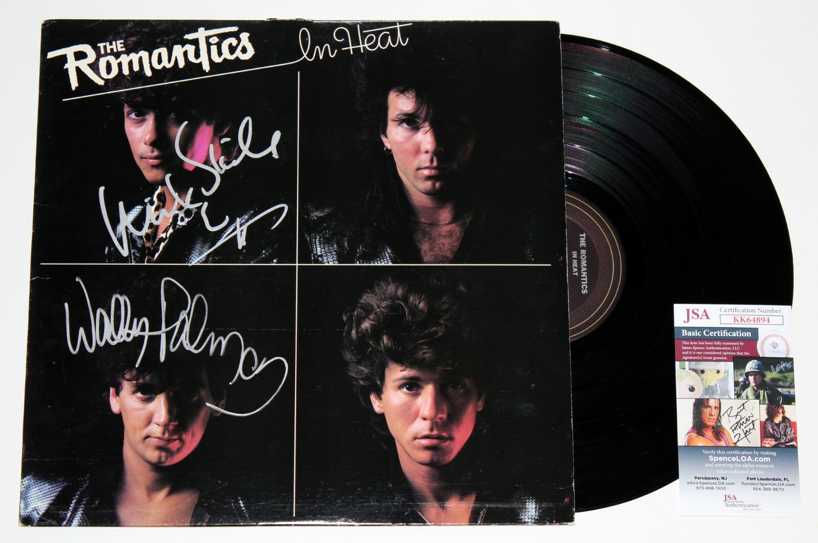 THE ROMANTICS SIGNED IN HEAT LP VINYL RECORD AUTOGRAPH WALLY MIKE ALBUM ...