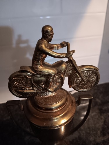NEW OLD STOCK 1950s MOTORCYCLE RACING TROPHY! VERY RARE! 13IN TALL! | eBay