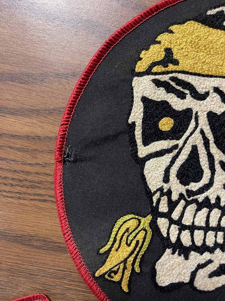 Large Vintage MC Motorcycle Club Patch Cut Set Embroidery Vengeance ...