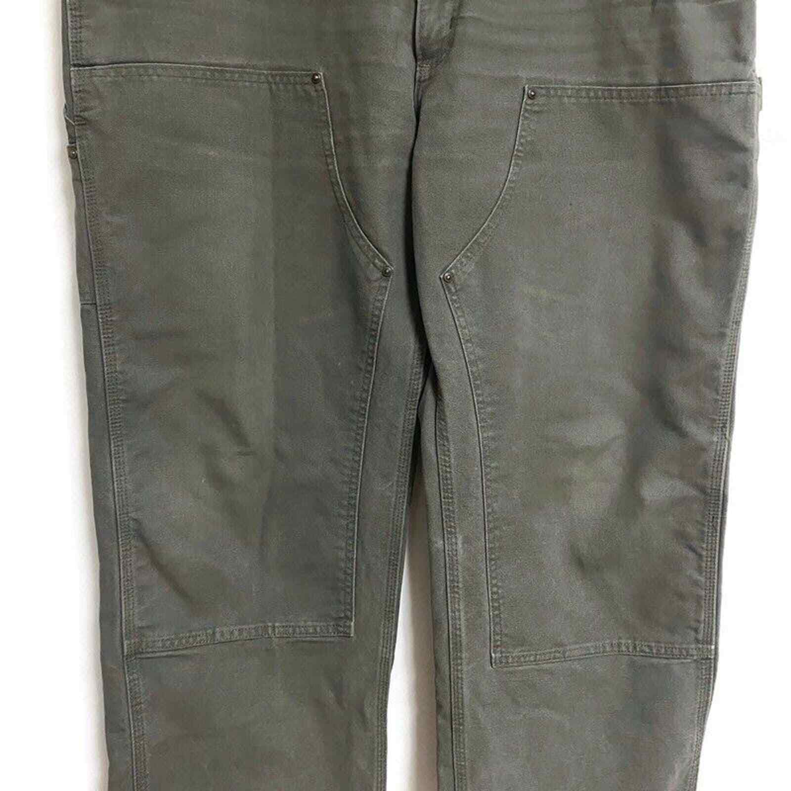 Carhartt Double Knee Green B136 MOS Men's 42x29 Work … - Gem