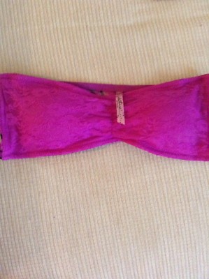 Native Intimates Strapless Tube Bra Fuscia Lace Size M6 | eBay